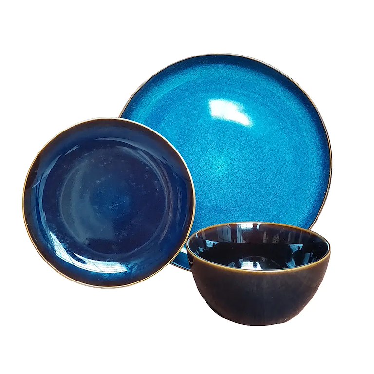 MALU HOME Keremački tanjir plave boje MU52071 -22cm