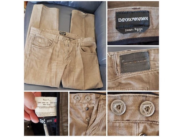 Giorgio Armani pamučne muške pantalone, original