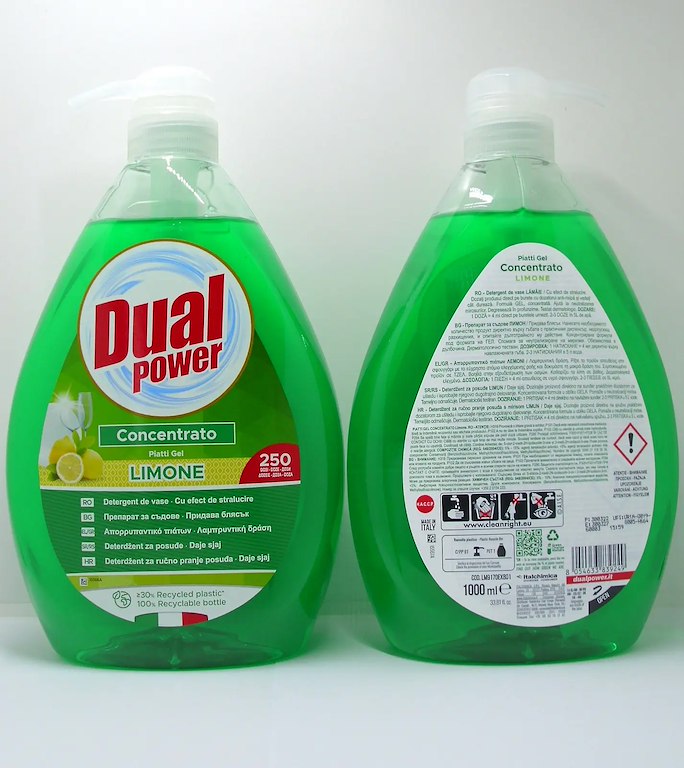 DUAL POWER za sudove koncentrat 1l-LIMONE