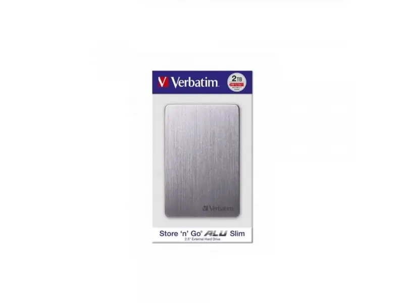 VERBATIM HDD 2TB ALU SLIM SIVI (53665)