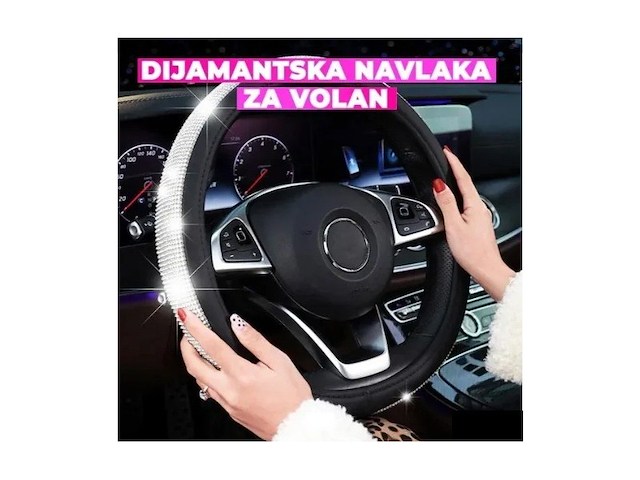 Dijamantska navlaka za volan, sa kristalima