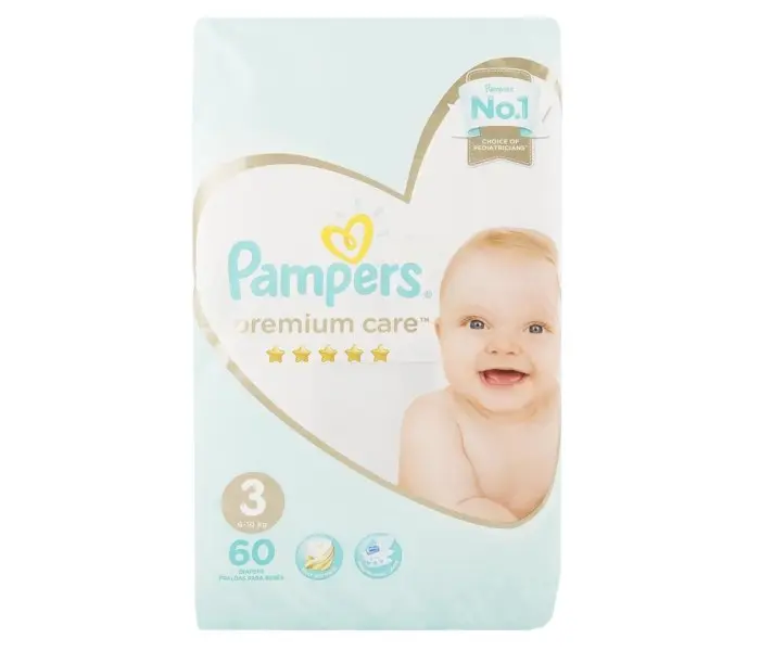 PAMPERS Premium Care Pelene, Value pack 3 midi 60/1