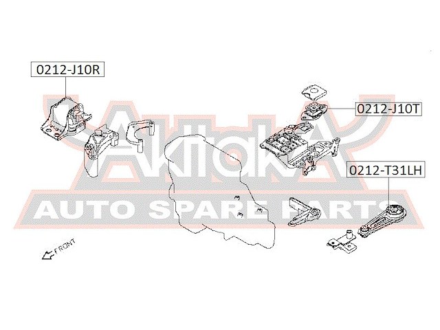 0212-J10T Nosač motora levi Dacia Duster-Logan-Sandero 1.5 dCi-Nissan Qashqai 1.5 dCi-Renault Clio III-Kangoo-Megan II-Scenic II-Grand Scenic II-Zamenski rezervni deo