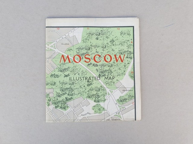 Moscow, ilustrated map, Moskva mapa, 1966. god