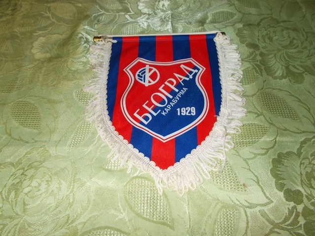 OFK Beograd - kapitenska zastavica iz 2001 - 28x22 cm