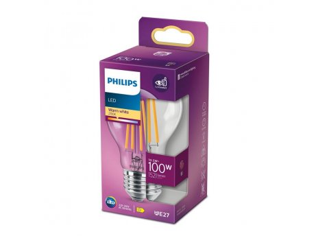 PHILIPS LED sijalica FILAMENT E27 10.5W WW 2700K