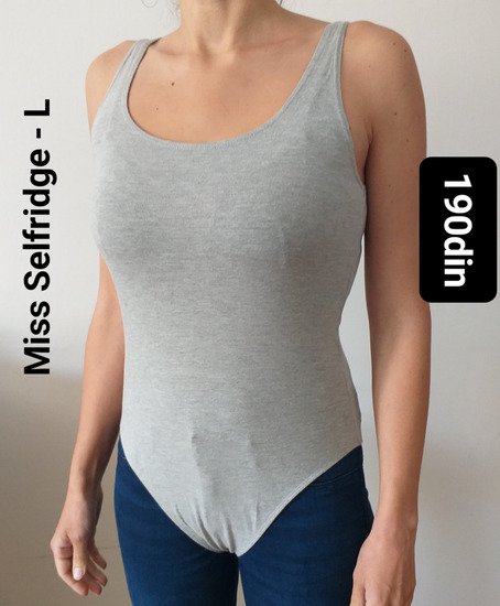 Miss Selfridge ženski bodi bretele sivi L/40