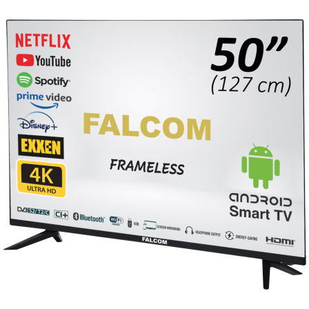 Falcom Smart LED TV @ Android 50", UHD 4K, DVB-S2/T2/C, HDMI, WiFi - TV-50LTF022SM