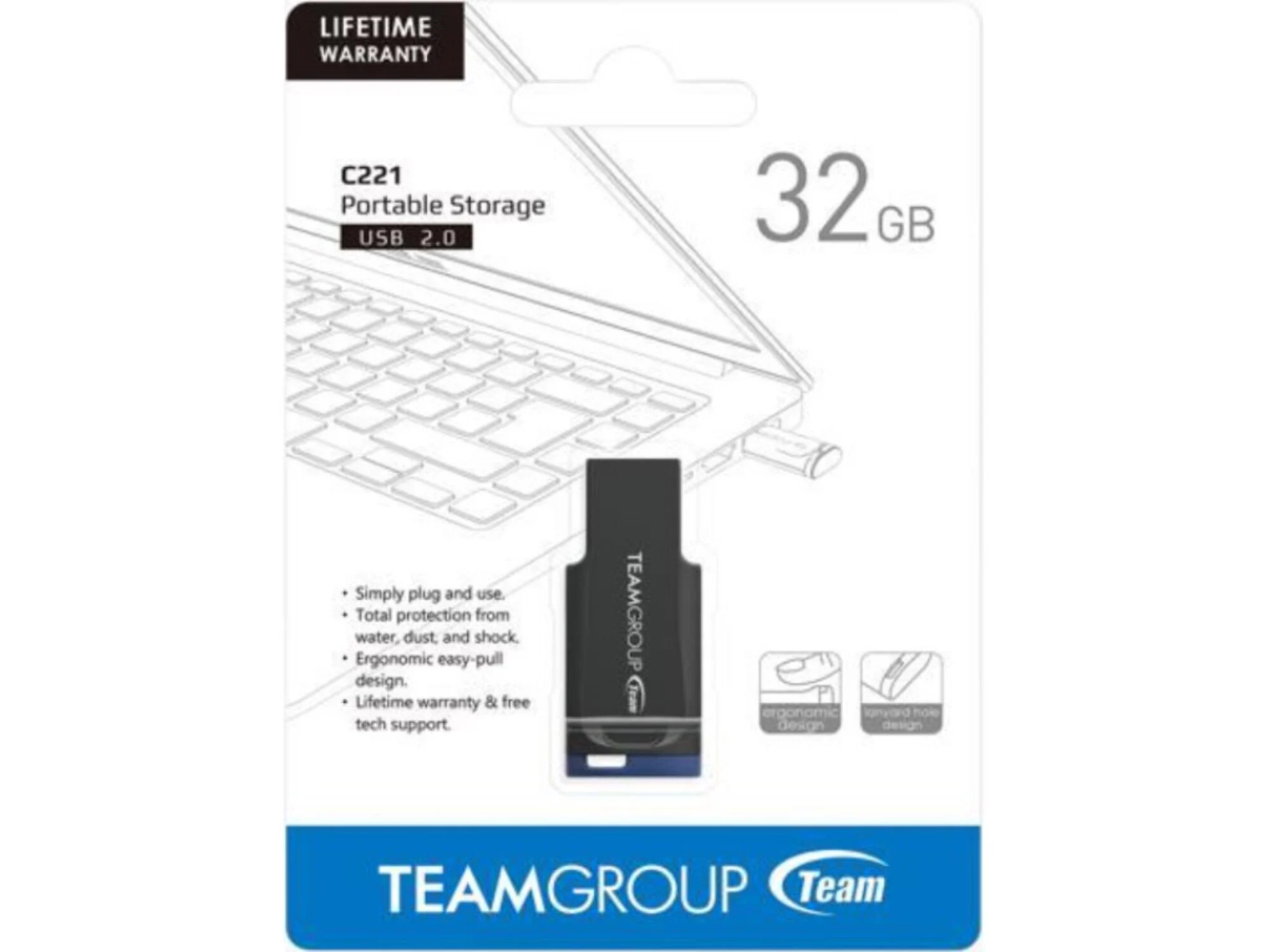 TeamGroup Flash memorija 32GB C221 USB 2.0 TC22132GL01 (295)