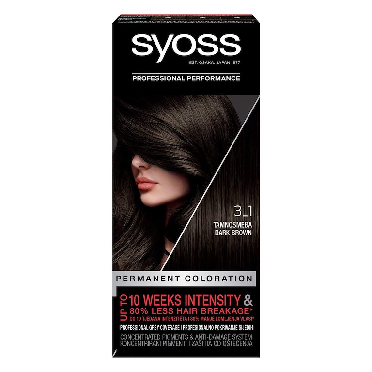Syoss farba za kosu tamnosmeđa 50ml+50ml+15ml