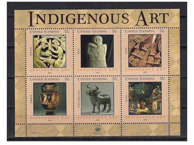 United Nations 2004. Indigenous Art,cist blok