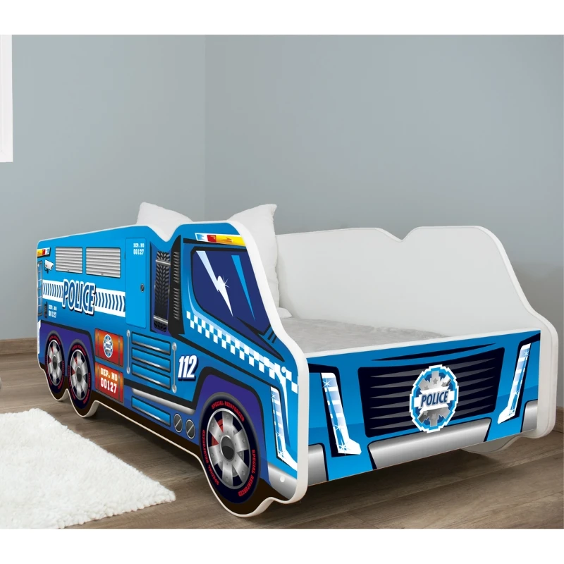 Krevet Truck Police za decu, 140x70