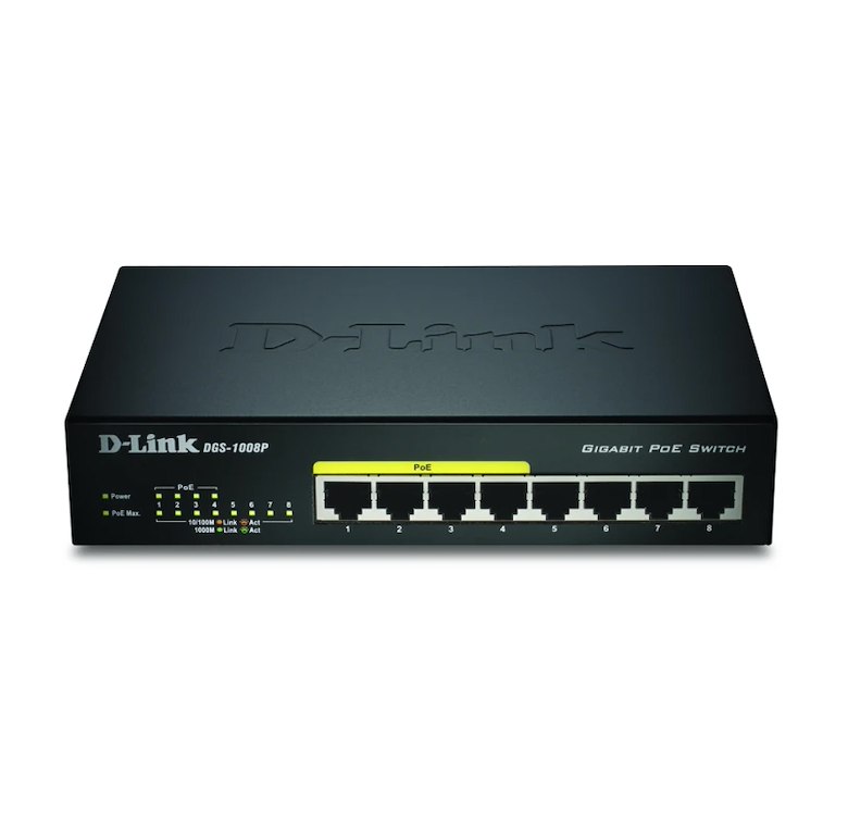D-Link DES-1008P Ethernet Poe Switch 5-Portni