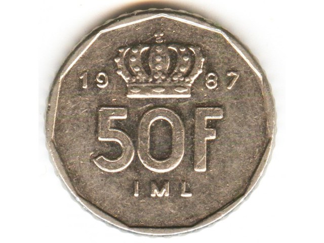 Luksemburg 50 francs 1987 aUNC/XF