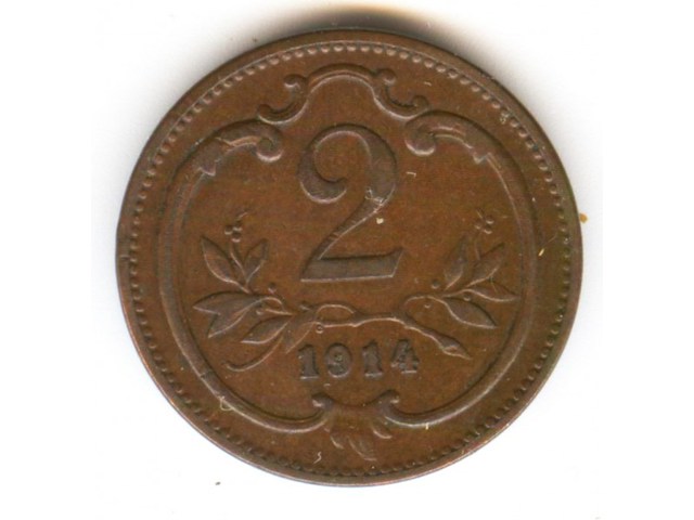 Austrija 2 heller 1914