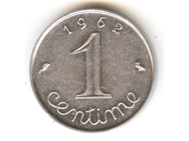 Francuska 1 centime 1962 aUNC