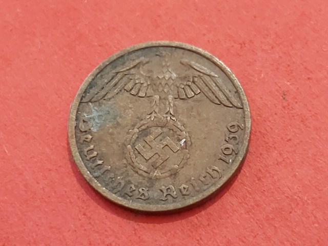 Nemačka  - 1 reishpfennig 1939 god svastika