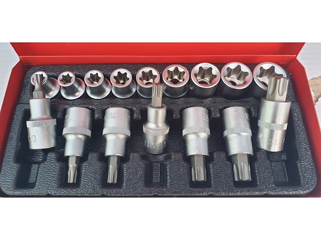 Set muško-ženskih torx gedora - 16kom -prihvat 1/2 cola