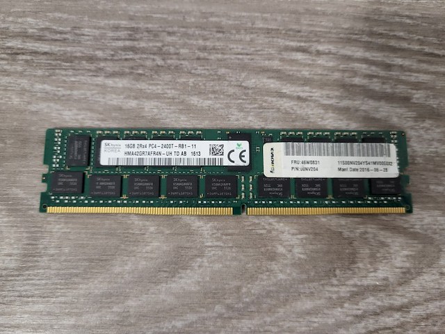 SK Hynix DDR4 RAM Memorija 16GB 2Rx4 PC4-2400T-RB1 ECC