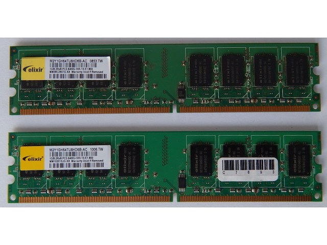 2 X 1GB DDR2 6400U-555 Elixir