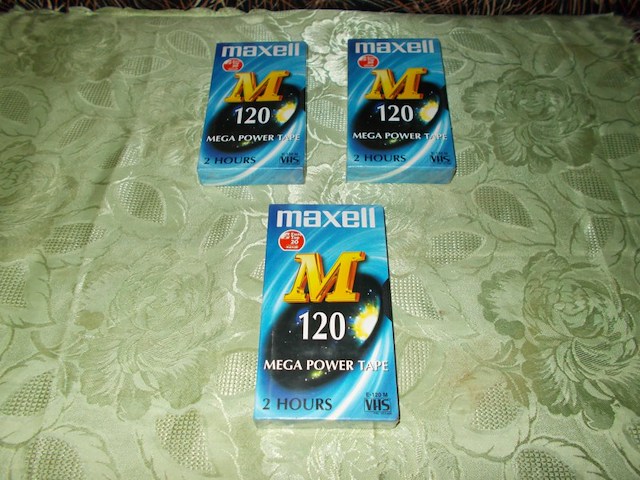Maxell M 120 - 3 nove video kasete