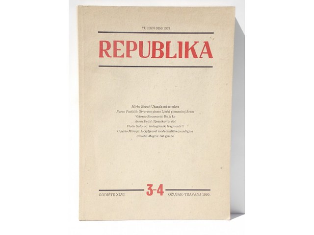 Republika 3-4 mart april iz 1990.