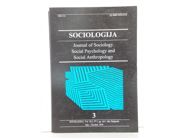 Sociologija Journal of Sociology Social Psychology 3