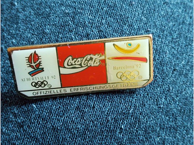 COCA COLA OZNAKA OLIMPIJSKE IGRE BARSELONA 1992 SPONZOR