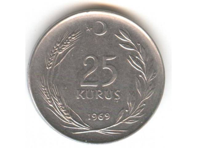 Turska 25 kurus 1969