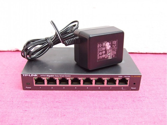 TP-Link TL-SG108E Gigabit 8 port svič+adapter+GARANCIJA