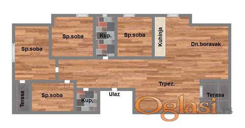 Urbana vila, gratis terasa 80m2, cena s Pdv-om... 064/80-333-14