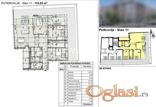 Centar-odličan nov četvorosoban stan 126 m2 na izuzetnoj lokaciji-povrat PDV-065/385 8880