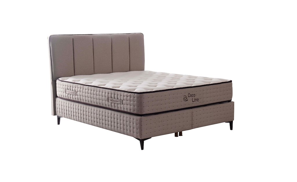 Coco line boxspring krevet 158x213x118 cm bež