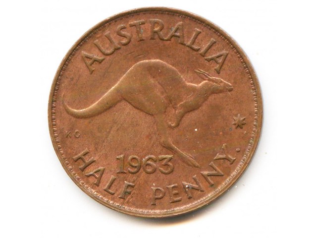 Australija 1/2 penny 1963