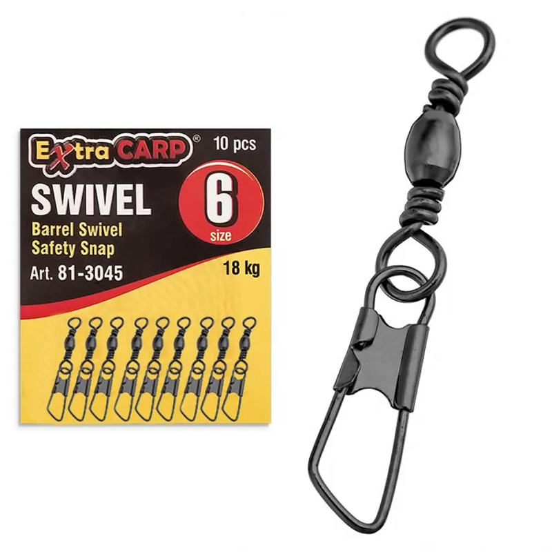 Extra Carp Barrel Swivel Safety Snap 10