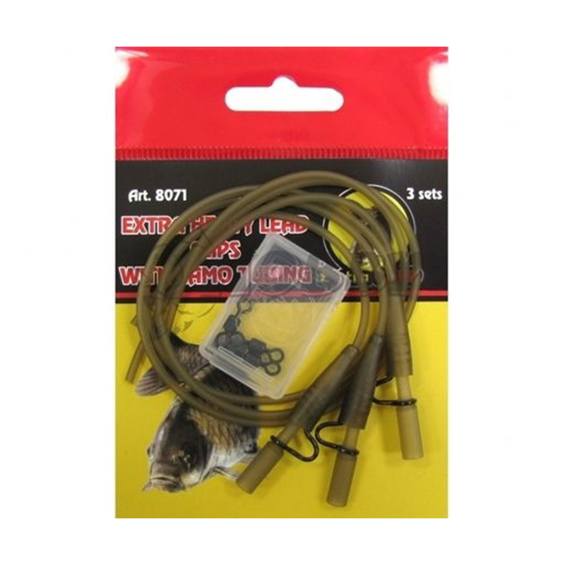 Extra Carp Heavy Lead Clips with Camo Tubing