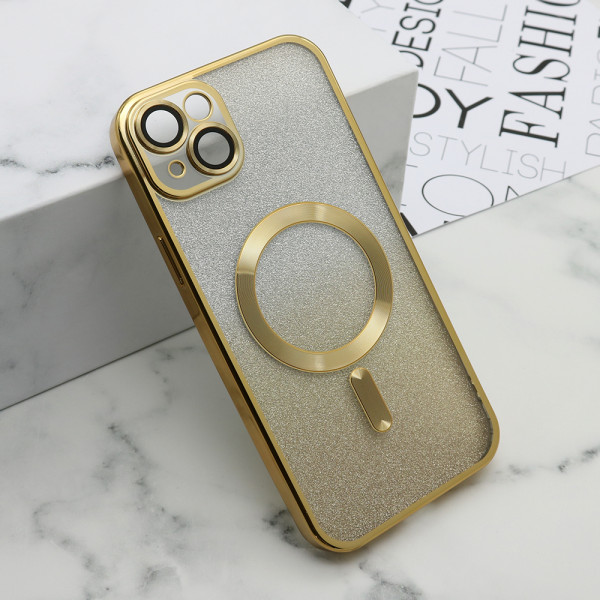 Futrola GLITTER MAGSAFE za iPhone 15 Plus (6.7) zlatna