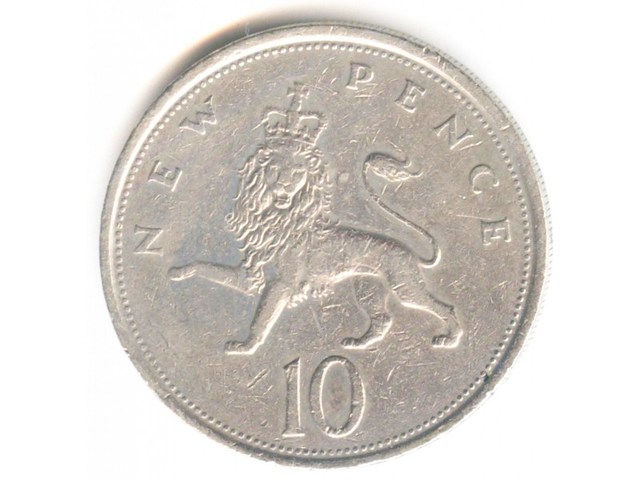 Velika Britanija 10 new pence 1975