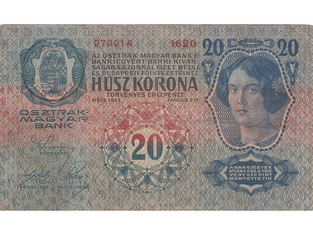 Rumunija 20 korona 1913 / 1918