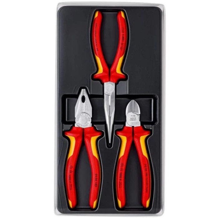 Knipex 1000V VDE izolovani 3-delni set klešta "Electro set" (00 20 12)