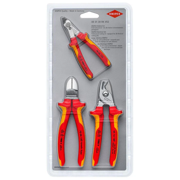 Knipex 3-delni električarski set za sečenje (00 31 30 BK V02)