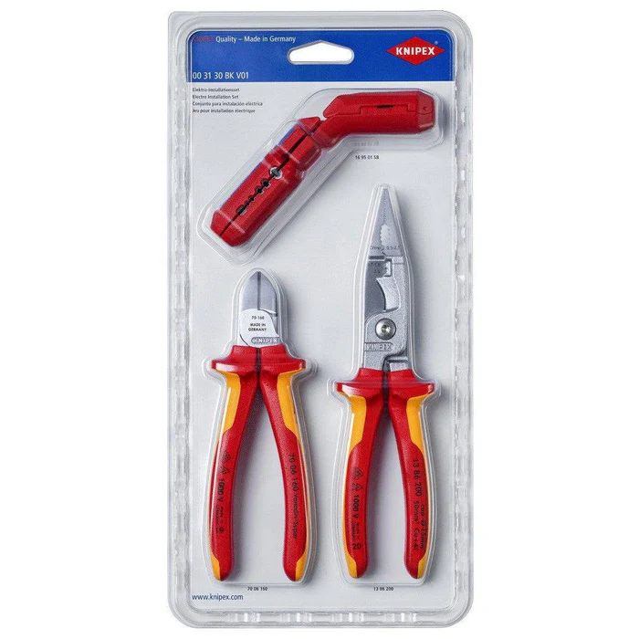 Knipex 3-delni set za električare - u blister pakovanju (00 31 30 BK V01)