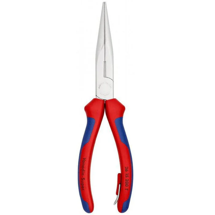 Knipex hromirana klešta špic prava sa bočnim sečenjem 200mm - sa dodatkom za kačenje (26 15 200 T)