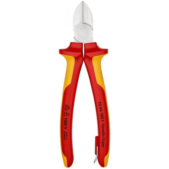 Knipex izolovane dijagonalne sečice sa dodatkom za kačenje 180mm 1000V VDE (70 06 180 T)