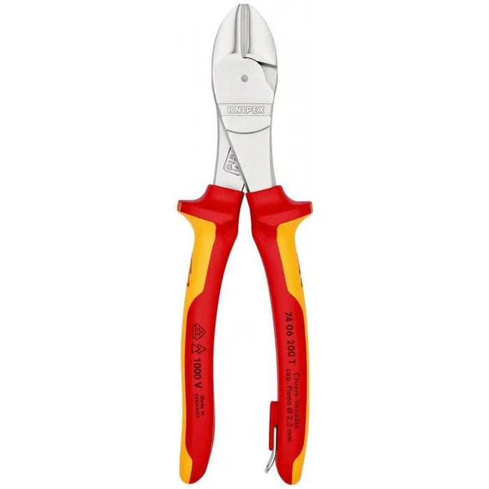 Knipex izolovane dijagonalne sečice sa dodatkom za kačenje 200mm 1000V VDE - hromirane (74 06 200 T BK)