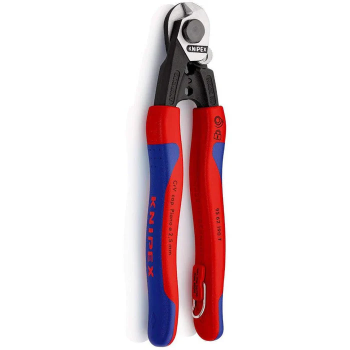 Knipex klešta za sečenje sajli i žičanih užadi 190mm sa dodatkom za kačenje (95 62 190 T)