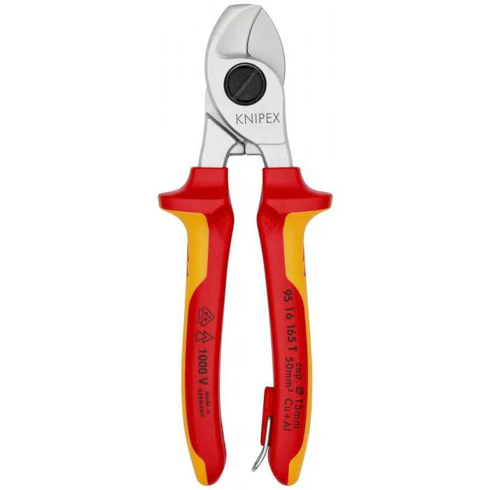 Knipex VDE izolovane makaze za kablove sa dodatkom za kačenje 165mm (95 16 165 T)