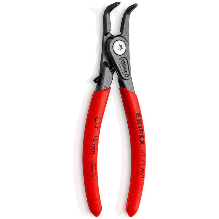 Precizna kriva Knipex zeger klešta za spoljašnje sigurnosne prstenove sa graničnikom 130mm - pod 90° (49 41 A01)