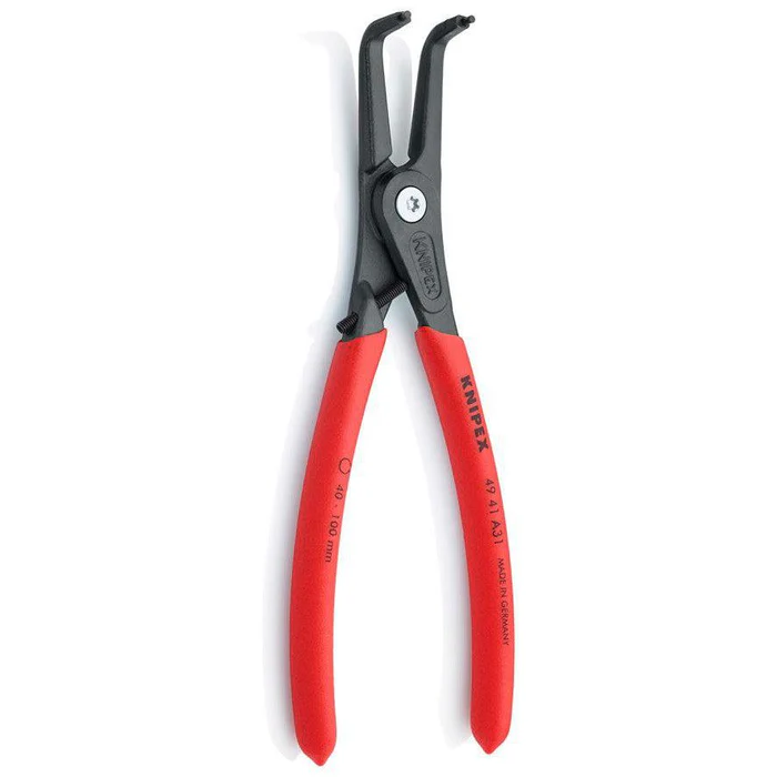 Precizna kriva Knipex zeger klešta za spoljašnje sigurnosne prstenove sa graničnikom 210mm - pod 90° (49 41 A31)