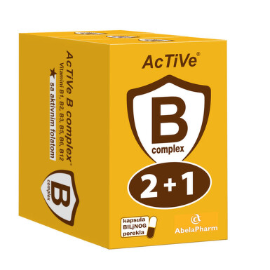 Active B-Complex sa folatom, 30 kapsula 2+1 GRATIS